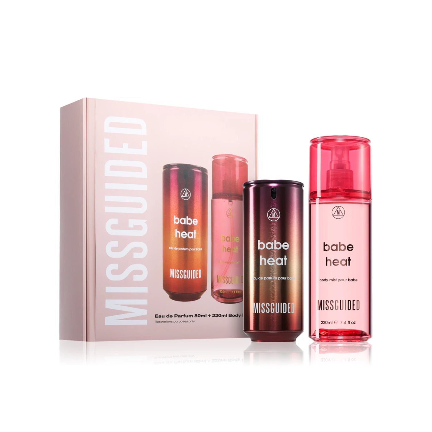 Missguided Babe Heat Eau De Parfum 80ml Spray & Body Mist 220ml Gift S ...